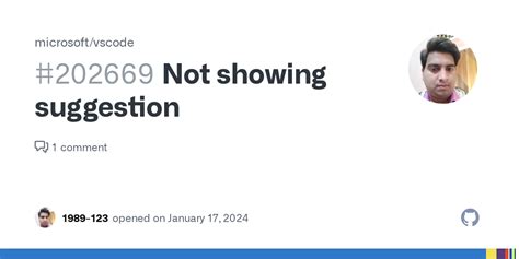 Not Showing Suggestion · Issue 202669 · Microsoftvscode · Github