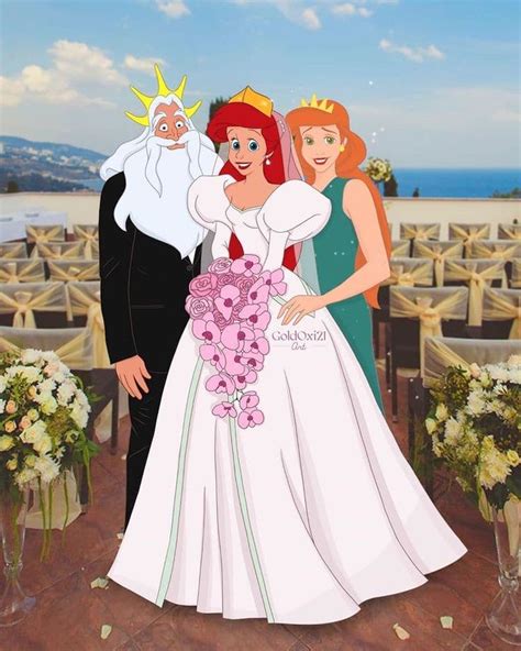 Illustrator Reimagines Disney Princesses As Brides Posing For Wedding