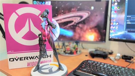 Распаковка фигурки Роковой вдовы Overwatch Widomaker Blizzard Gear Statue Unboxing Youtube