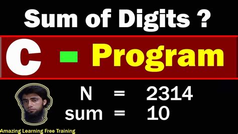 C Program To Calculate Sum Of Digits Of A Number July 2019 Code