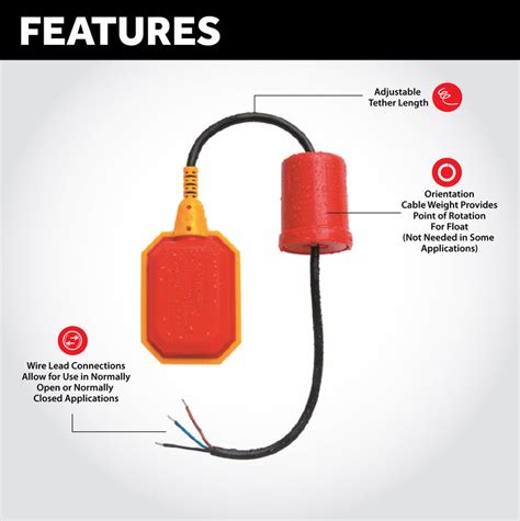 Float Switch For Sump Pump Water Level Sensor With Honeywell Microsw