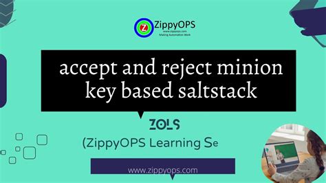 Accept And Reject Minion Key Based Saltstack Devops Saltstack Minions YouTube
