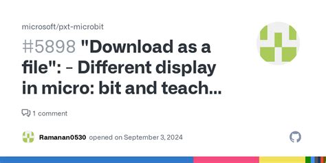 Download As A File Different Display In Micro Bit And Teacher