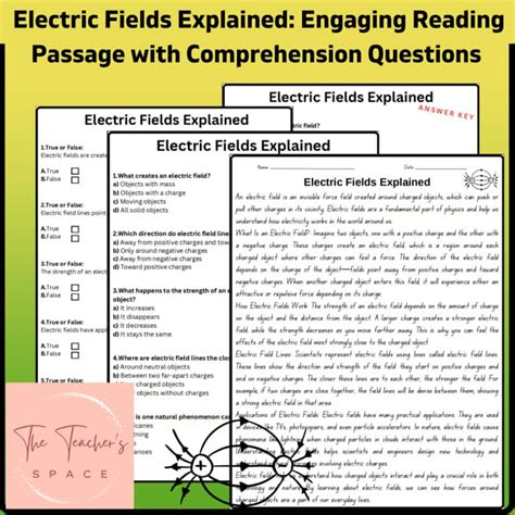 Electric Fields Explained Engaging Reading Passage With Comprehension Questions