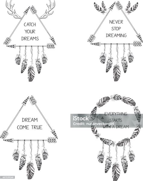 손으로 그린 Boho 스타일 디자인 화살표 사슴 뿔과 깃털의 집합입니다 0명에 대한 스톡 벡터 아트 및 기타 이미지 0명 개념 고풍스런 Istock