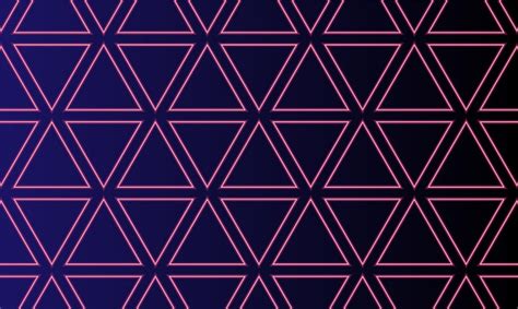 삼각형 기호 배경 적 열 하는 네온으로 추상 완벽 한 패턴입니다 네온 삼각형 전기 테크노 핑크 블루 스펙트럼 활기찬 색상입니다
