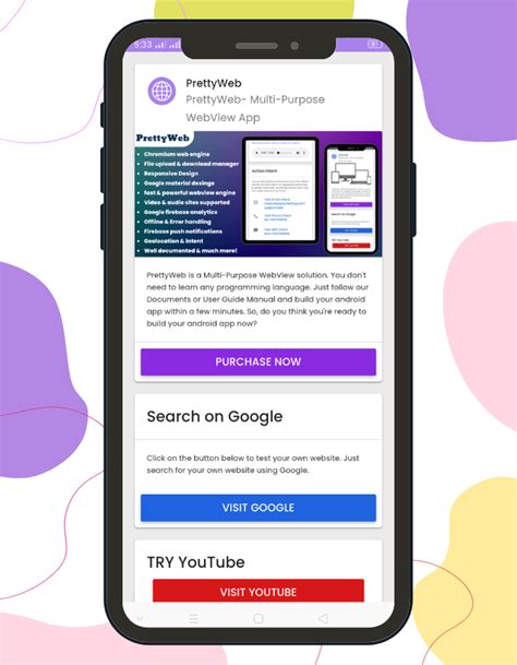 Prettyweb Multi Purpose Android Webview App Admob Ads Onesignal Push And Much More By