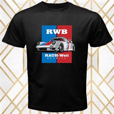 Rwb Rauh Welt Begriff Racing Tuner Car Logo Mens Black T Shirt