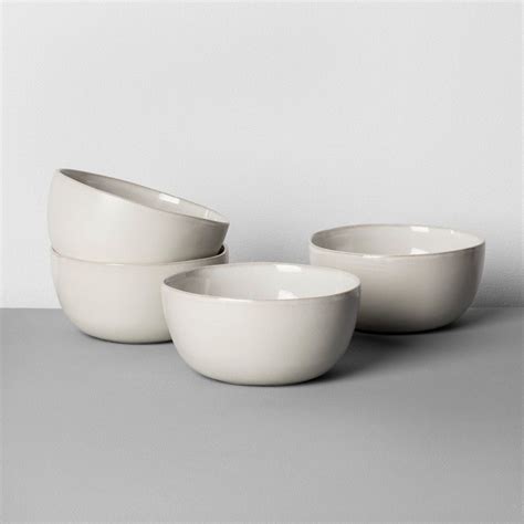 15oz 4pk Stoneware Cereal Bowl Set Cream Hearth And Hand™ With Magnolia