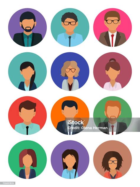 Icônes De Visages Davatars Avatar De Lutilisateur Icône Du Service Client Profil Dentreprise