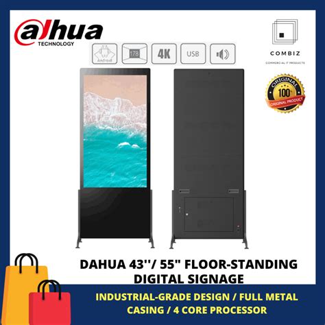 Dahua 43 55 Floor Standing Digital Signage Lcd Advertising Information Kiosk Shopee