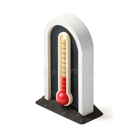 Red Thermometer Progress Indicator Fundraising Charity Stock