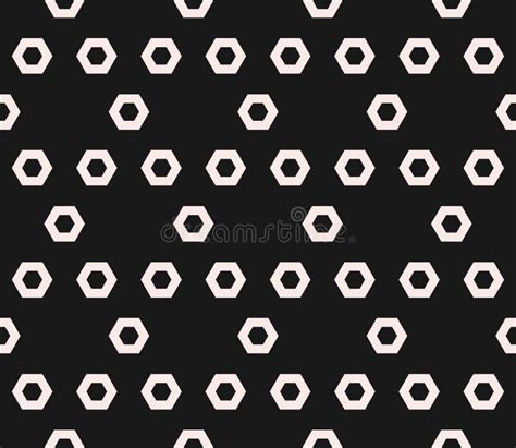 Hexagon Texture Vector Monochrome Seamless Pattern In Hexagonal Grid