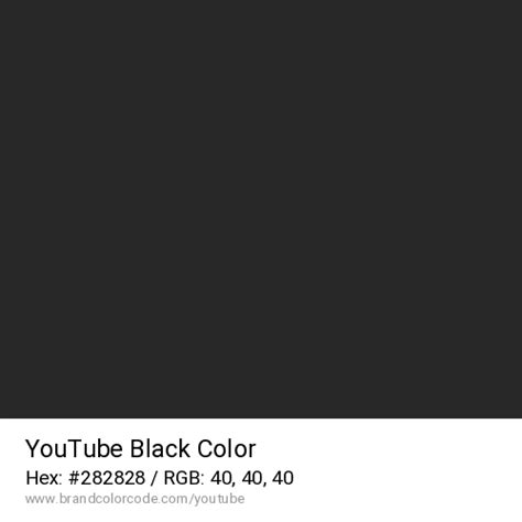 Youtube Brand Color Codes