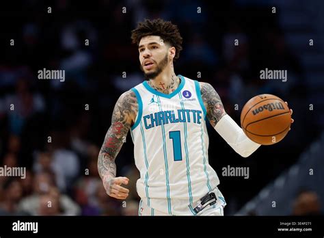 Charlotte Hornets Guard Lamelo Ball Moves The Ball Against The