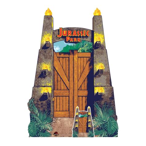 Jurassic Park Entrance Sign Cardboard Cutout Official Jurassic Park