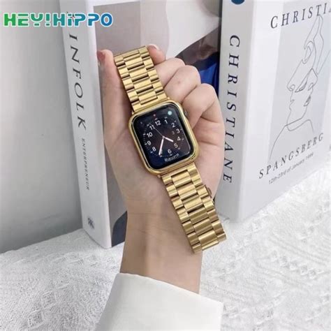不鏽鋼 金屬錶帶 適用於 Apple Watch 7代 6代 5 Se 蘋果錶帶 44mm 41mm 40mm 45mm Yahoo奇摩拍賣