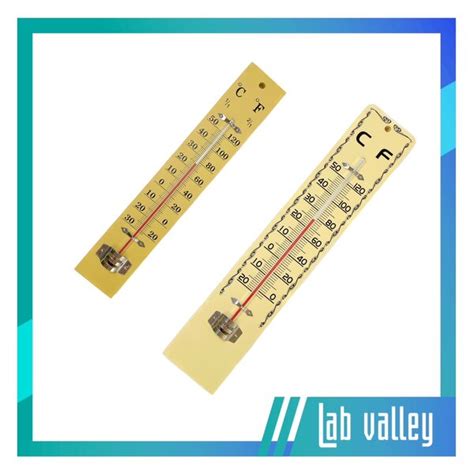 เทอร์โมมิเตอร์แบบติดผนัง แป้นไม้ Room Thermometer แล็ป วัลเล่ย์ จำหน่าย สารเคมี เครื่องแก้ว