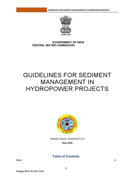 Guidelines For Sediment Management In Hydropower Projects Cwc 2018 Pdf Reservoir