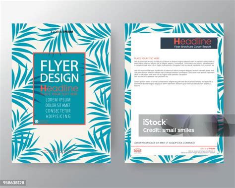 기업 정체성 브로셔 연례 보고서 표지 전단지 포스터 디자인 레이아웃 벡터 템플릿 A4 크기에 대 한 리프 그림 배경 0명에 대한 스톡 벡터 아트 및 기타 이미지 Istock