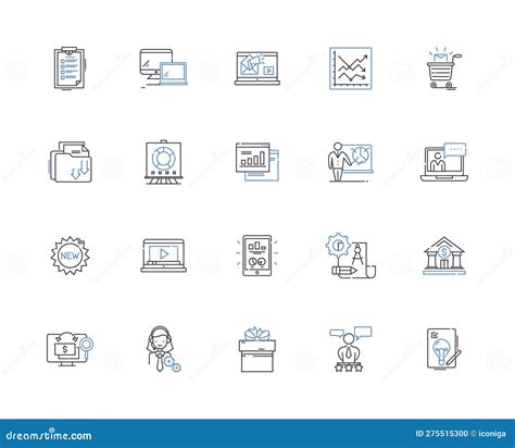 Inventory Control Line Icons Collection Tracking Management