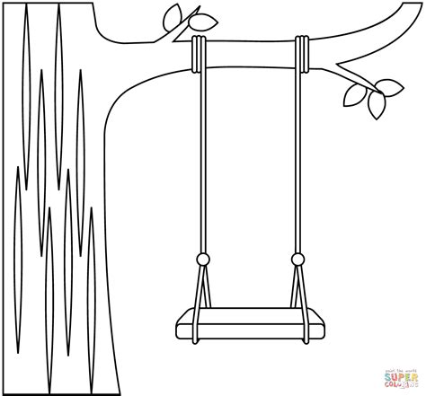 Tree Swing Clipart Black And White