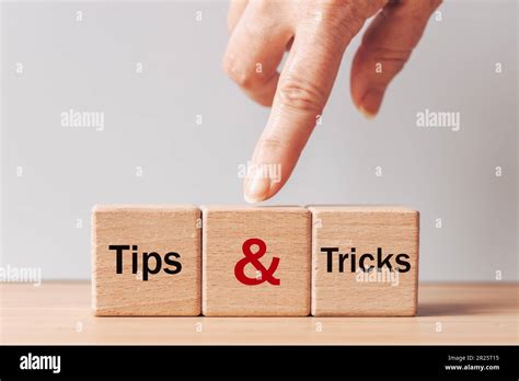Tips And Tricks Concept Written On Wooden Blocks Tips And Tricks To