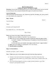 Th MLA Formatting Guide Pdf Taylor MLA Formatting Guide CHECKLIST DUE AT THE END OF CLASS