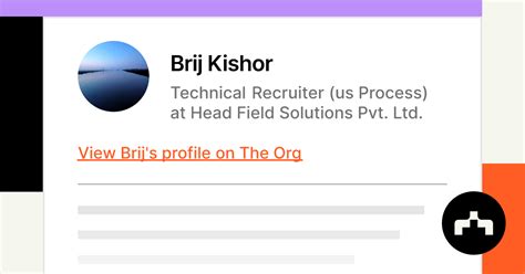 Brij Kishor Technical Recruiter Us Process At Head Field Solutions Pvt Ltd The Org