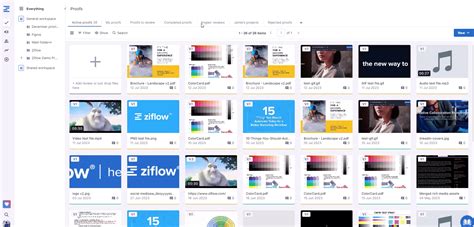 Dashboard Proof List Ziflow