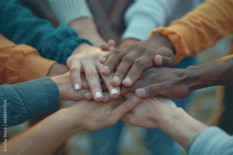 1 Close Up Of Friends Holding Hands In A Circle Symbolizing Unity And