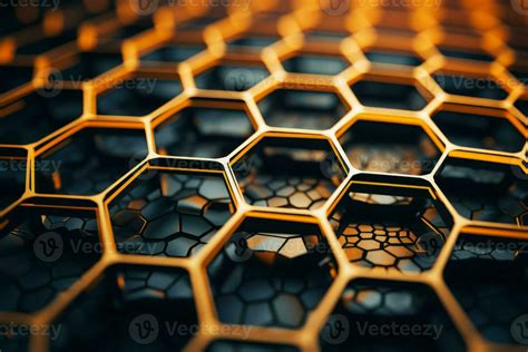 AI Generated Geometric Hexagonal Nano Grid Generate Ai Stock Photo At Vecteezy