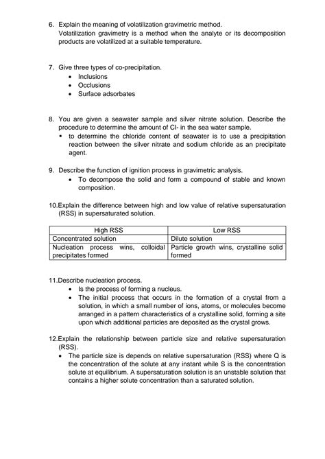 Solution Basic Analytical Chemistry Chm256 Tutorial Chapter 6