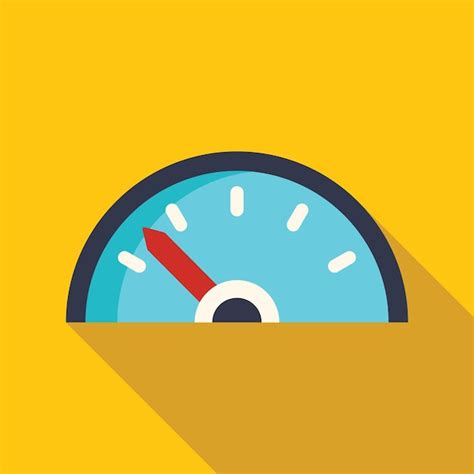 Premium Vector Speedometer Showing Increasing Performance On Yellow Background