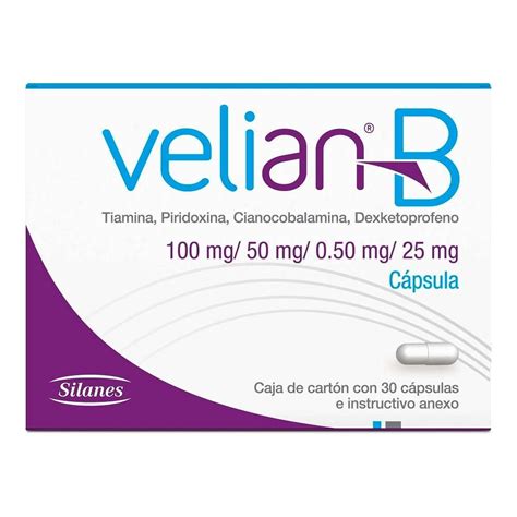 Velian B 0 1005005025mg Con 30 Capsulas Bodega Aurrera Despensa