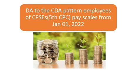 Da To The Cda Pattern Employees Of Cpses 5th Cpc Pay Scales From Jan 01 2022 Govtempdiary