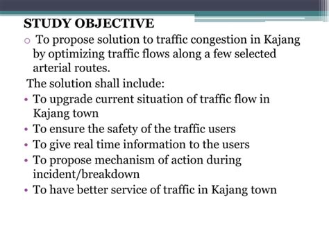 Proposed Kajang Urban Traffic Management System Ppt
