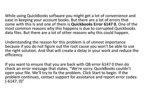 PPT How To Fix QuickBooks Error Code 6147 0 PowerPoint Presentation ID 11705181