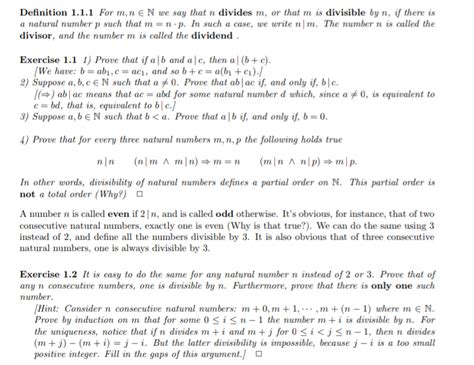 Solved Definition 111 For Men En We Say That N Divides M