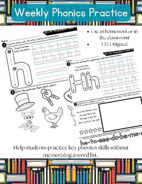 Weekly Phonics Practice H H The Grapheme H Spells H Ufli Lesson 23