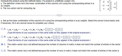 Solved Compute The Product Using The Methods Below If A Chegg Com