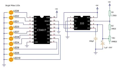 Led Running Lights Circuits Circuit Diagram Electronic Circuit