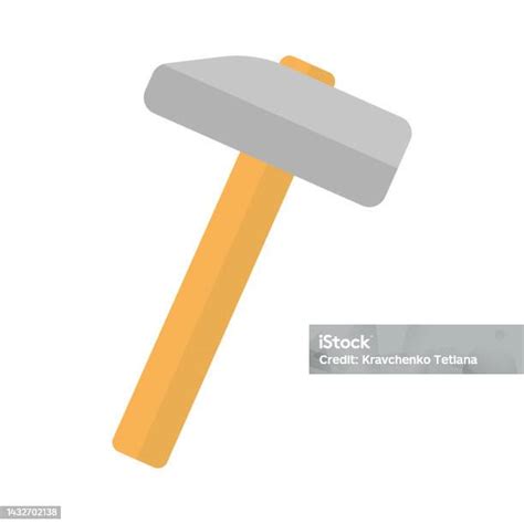 흰색 배경에 망치 작업 도구 건설 개념 벡터 일러스트레이션 스톡 이미지 가정 생활에 대한 스톡 벡터 아트 및 기타 이미지 가정 생활 갈고리 발톱 강철 Istock