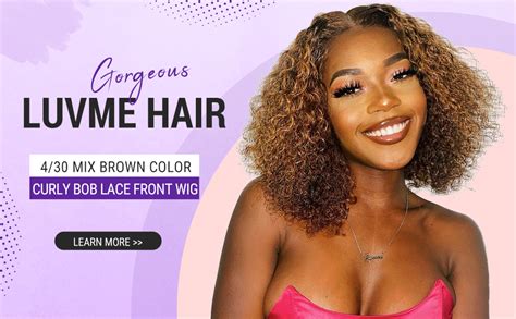 Luvme Hair Highlight Curly Lace Front Wig Human Hair