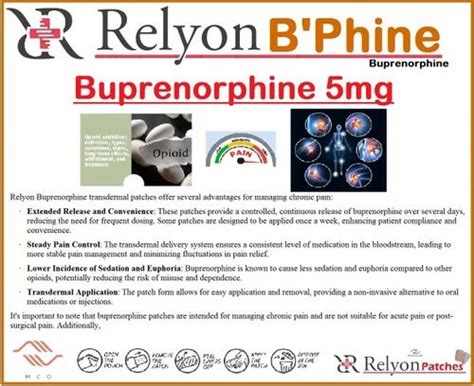 Relyon Buprenorphine 5mg Patch Transdermal Patch Buprenorphine Patch At Best Price In Bengaluru