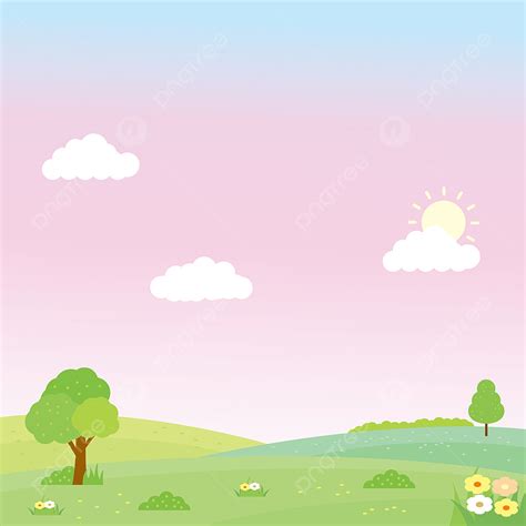 귀여운 자연 풍경 벡터 일러스트 배경에 적합 자연 클립 아트 경치 자연 Png 일러스트 및 벡터 에 대한 무료 다운로드 Pngtree