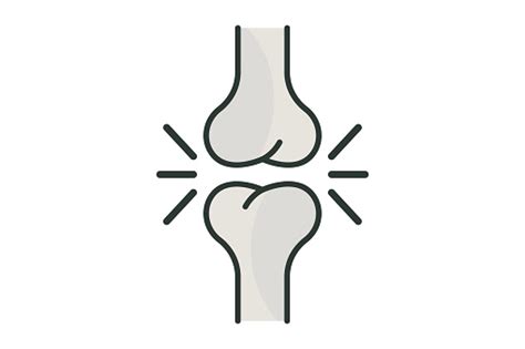 뼈 관절 아이콘 그림입니다 인간 장기와 관련된 아이콘 플랫 라인 아이콘 스타일 선형 색상 간단한 벡터 디자인 편집 가능 개에 대한 스톡 벡터 아트 및 기타 이미지 Istock