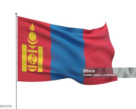 세계의 깃발을 흔들 몽골의 국기 흰색 배경 3d 그림에서 격리되었습니다 0명에 대한 스톡 사진 및 기타 이미지 0명 Mongolian Flag 국가 관광명소 Istock