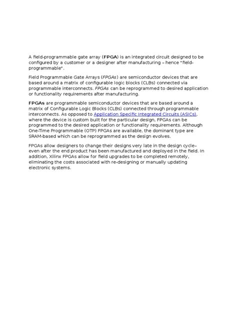Fpgas Are Programmable Semiconductor Devices That Are Based Around A Pdf Field Programmable