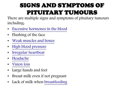 Ppt Pituitary Tumours Symptoms Diagnosis And Treatment Powerpoint